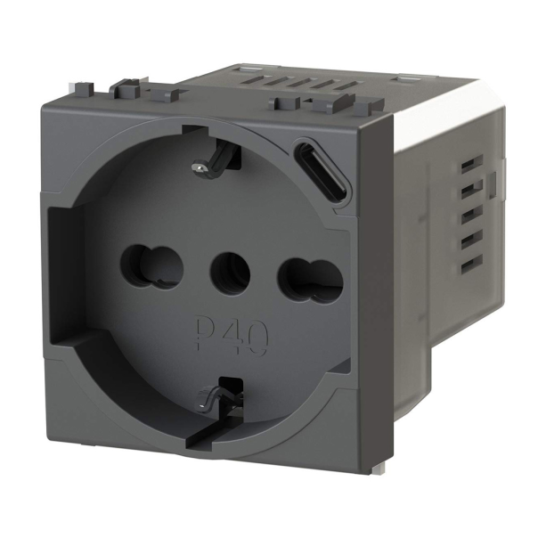 Utičnica P40 Vimar Arke crna 4B.V19.P40