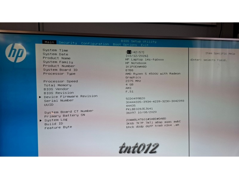 == HP 14s = AMD Ryzen 5 4500U ==