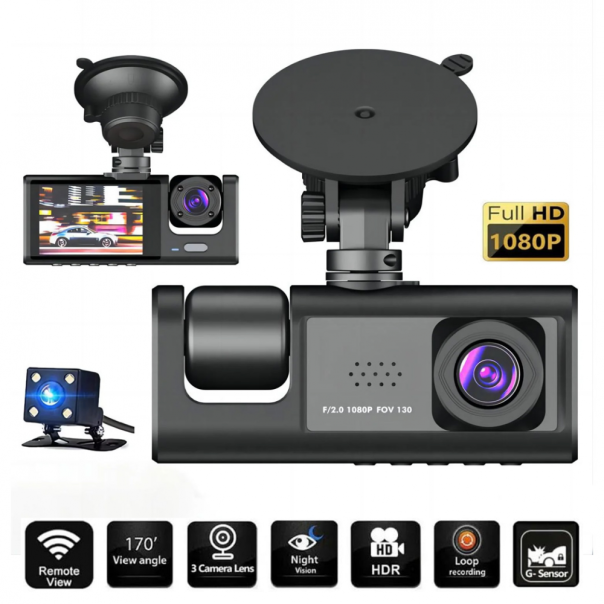 Kamera za Auto DashCam S1 JWD 1080P crna