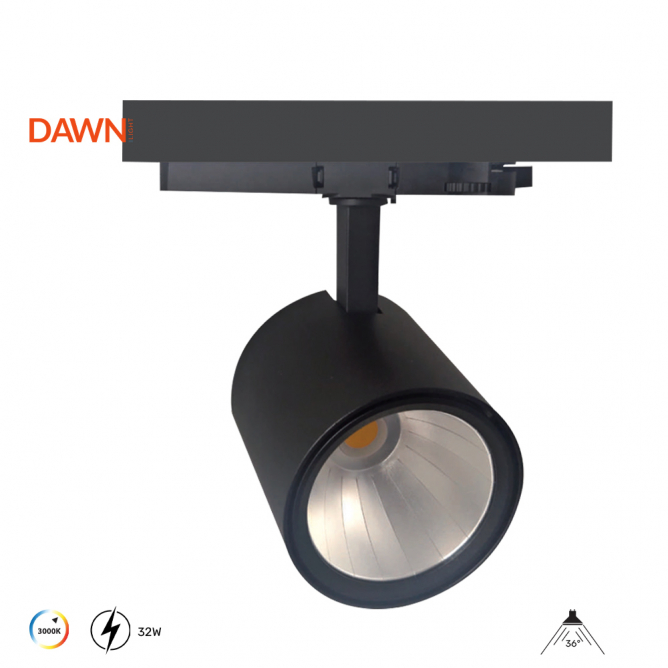 DAWN LED REF SINSKI XS-32 32W 3000K CRNI TROFAZNI
