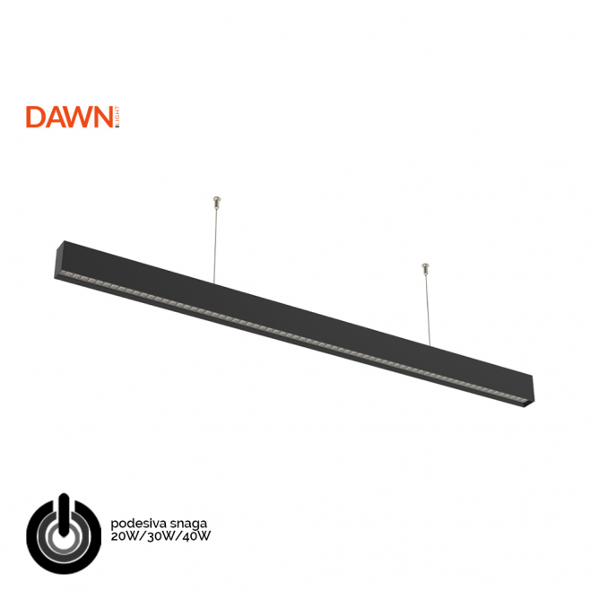 DAWN LED SVETILJKA LL40120 20/30/40W CCT CRNA 1,2 MET
