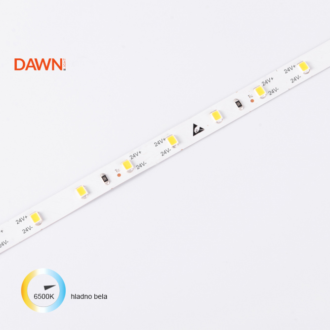 DAWN LED TRAKA HL 2835-60-W 24V IP20 (5MET, 4.8W/M, 8MM)