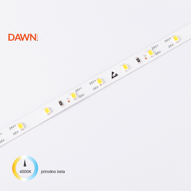 DAWN LED TRAKA HL 2835-60-NW 24V IP20 (5MET, 4.8W/M, 8MM)
