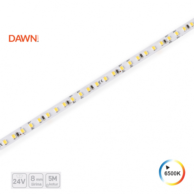 DAWN LED TRAKA HL 2835-120-W 24V IP20 (5MET, 12W/M, 8MM)