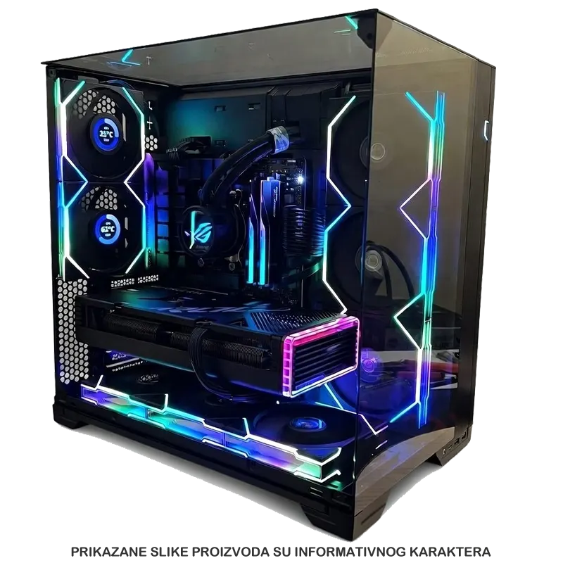 VIP Gaming Rage Vision računar - Ryzen 9 9950X3D, AIO 360 ARGB, RTX 5080 16GB, DDR5 32GB, 1TB SSD, X870, 1000W GOLD, Vision Compact, Win11