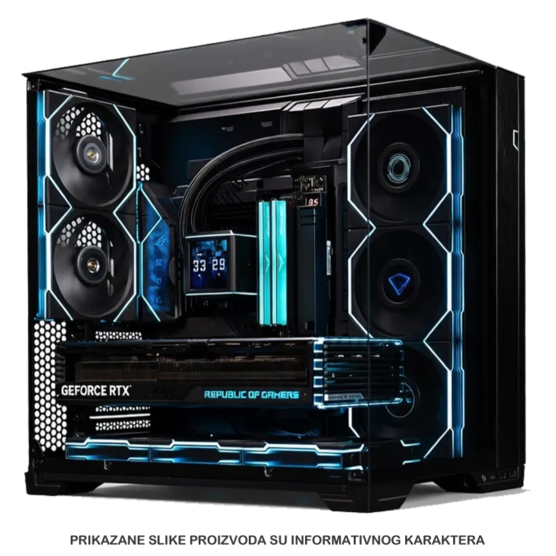 VIP Gaming Rage Vision GT računar - Ryzen 9 9950X3D, AIO 360 ARGB, RTX 5090 32GB, DDR5 64GB, 2TB SSD, X870, 1600W Titanium, Vision Compact, Win11
