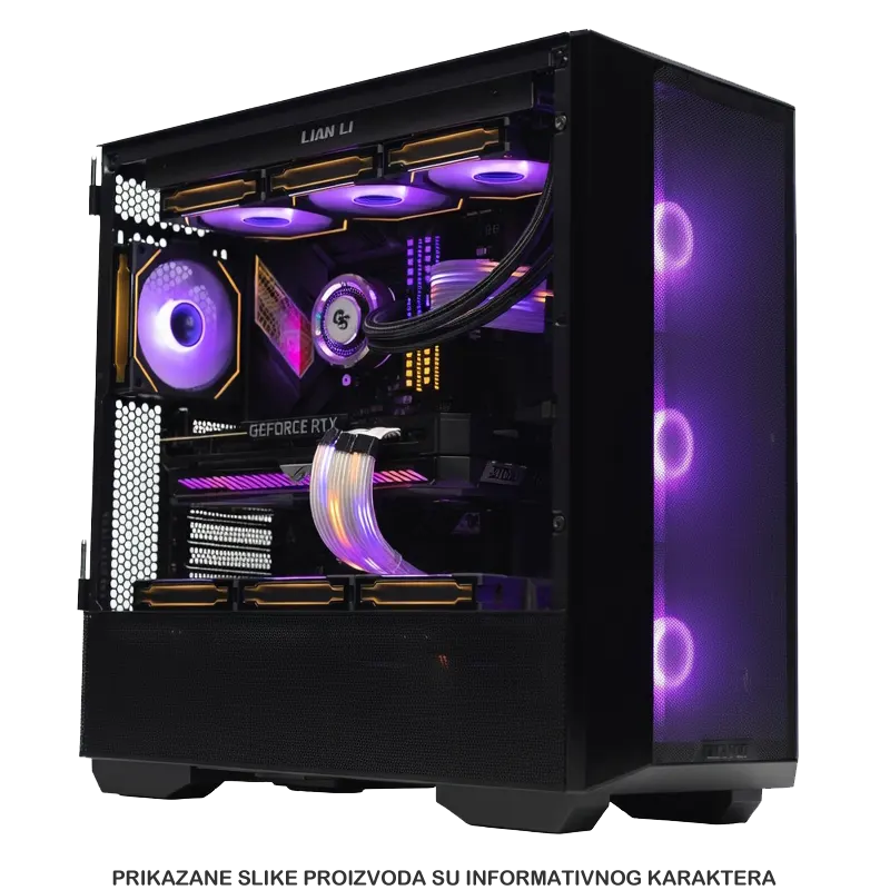 VIP Gaming Zen Lancool računar - Ryzen 7 9800X3D, AIO 360 ARGB, GeForce RTX 5060 Ti 16GB, DDR5 16GB, 1TB SSD, B850, 750W GOLD, Lancool III, Win11