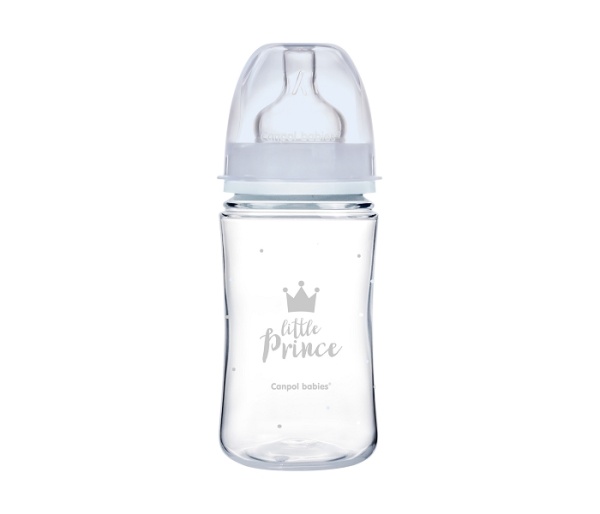 Flašica 240ml Široki Vrat PP Antikolik 3m+ Plava Canpol Babies Royal Baby 35/234_blu