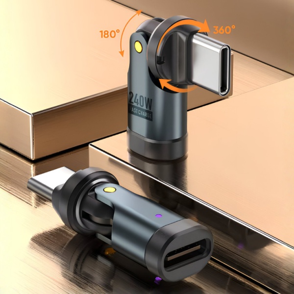 Rotirajuci USB-C adapter, PD240W, 480Gbps UAD/C-C-540