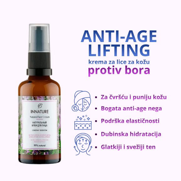 Anti-age lifting krema za lice protiv bora za čvršću, elastičniju i puniju kožu 50 ml