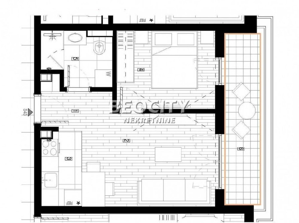 Dvosoban stan, Beograd - Radiofar | Prodaja · 42m² · 77.700€