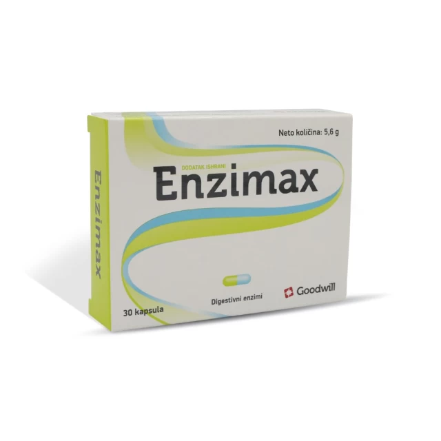 ENZIMAX – Optimalna podrška varenju sa 7 digestivnih enzima (30 kapsula)