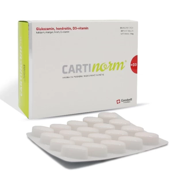 CARTINORM D3 – Nutritivna podrška za zdravlje zglobova, kostiju i mišića (60 tableta)
