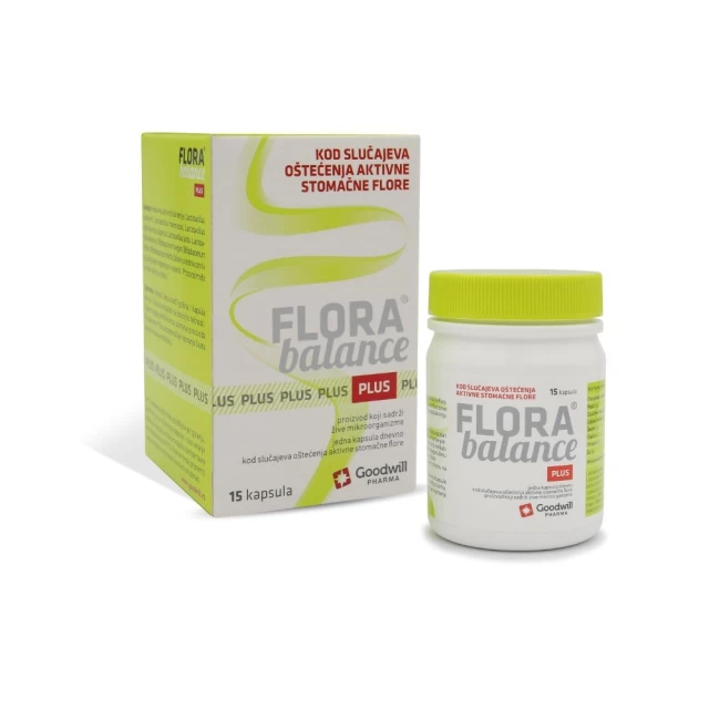 FLORABALANCE PLUS – Visoka koncentracija probiotika za obnovu crevne flore (15 kapsula)