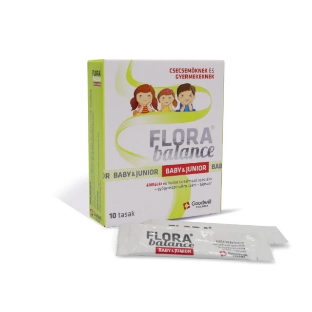 FLORABALANCE® BABY & JUNIOR – Sinbiotik za zaustavljanje dijareje kod beba i dece (10 kesica)