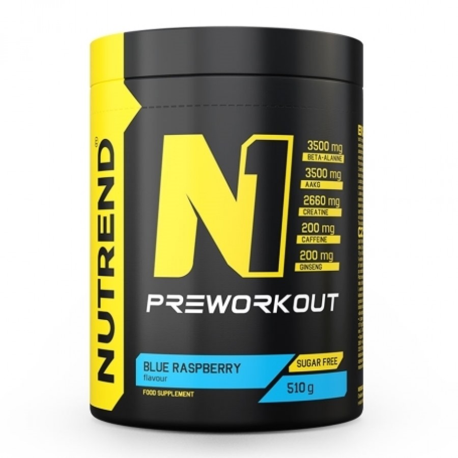 NUTREND N1 PRE-WORKOUT Blue Raspberry 510g