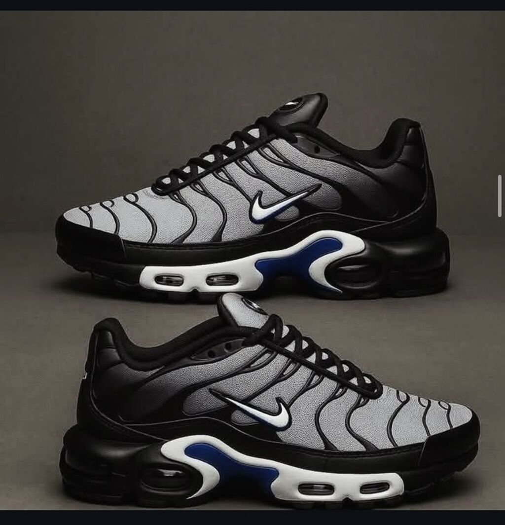 Nike Air Max Plus (TN) patike – siva/ crna sa belim i plavim