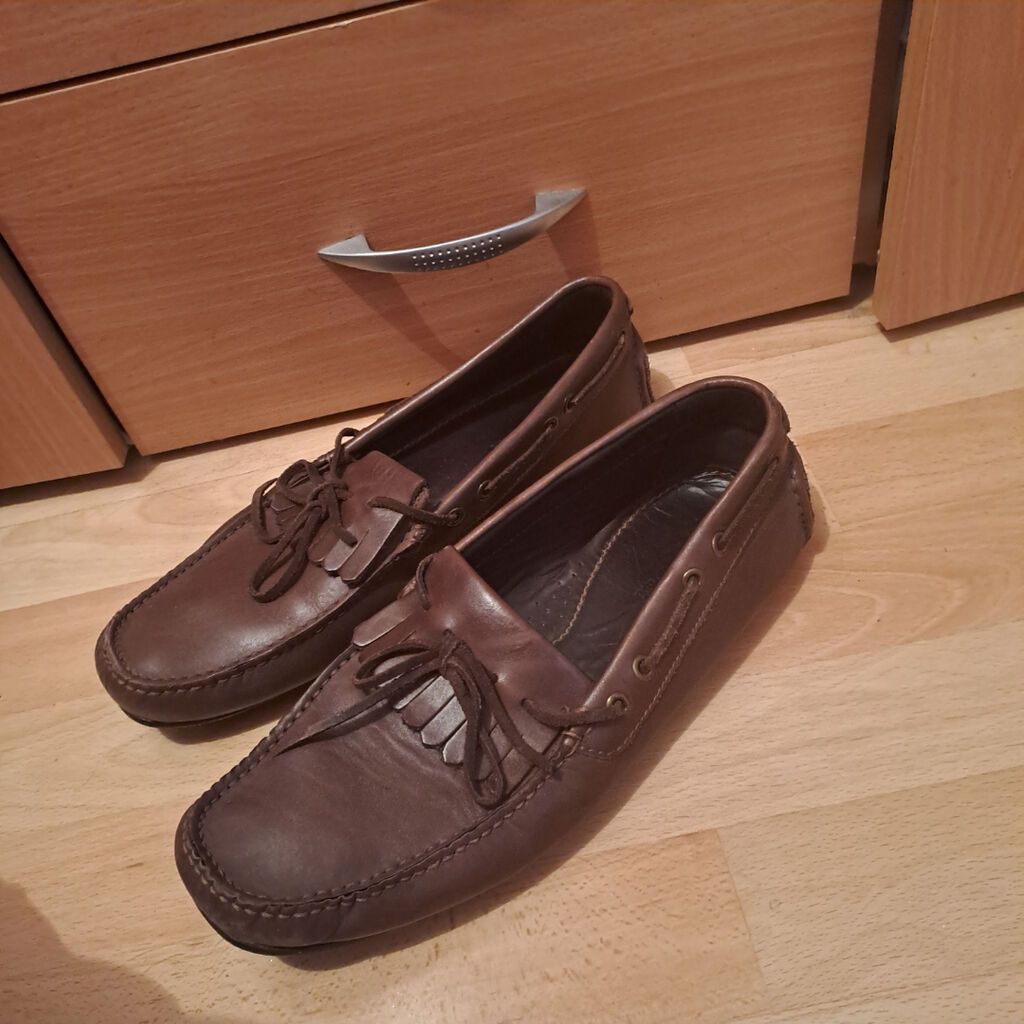 Kozne braon espadrile Massimo Dutti. Velicina 43/44, naznacena 44