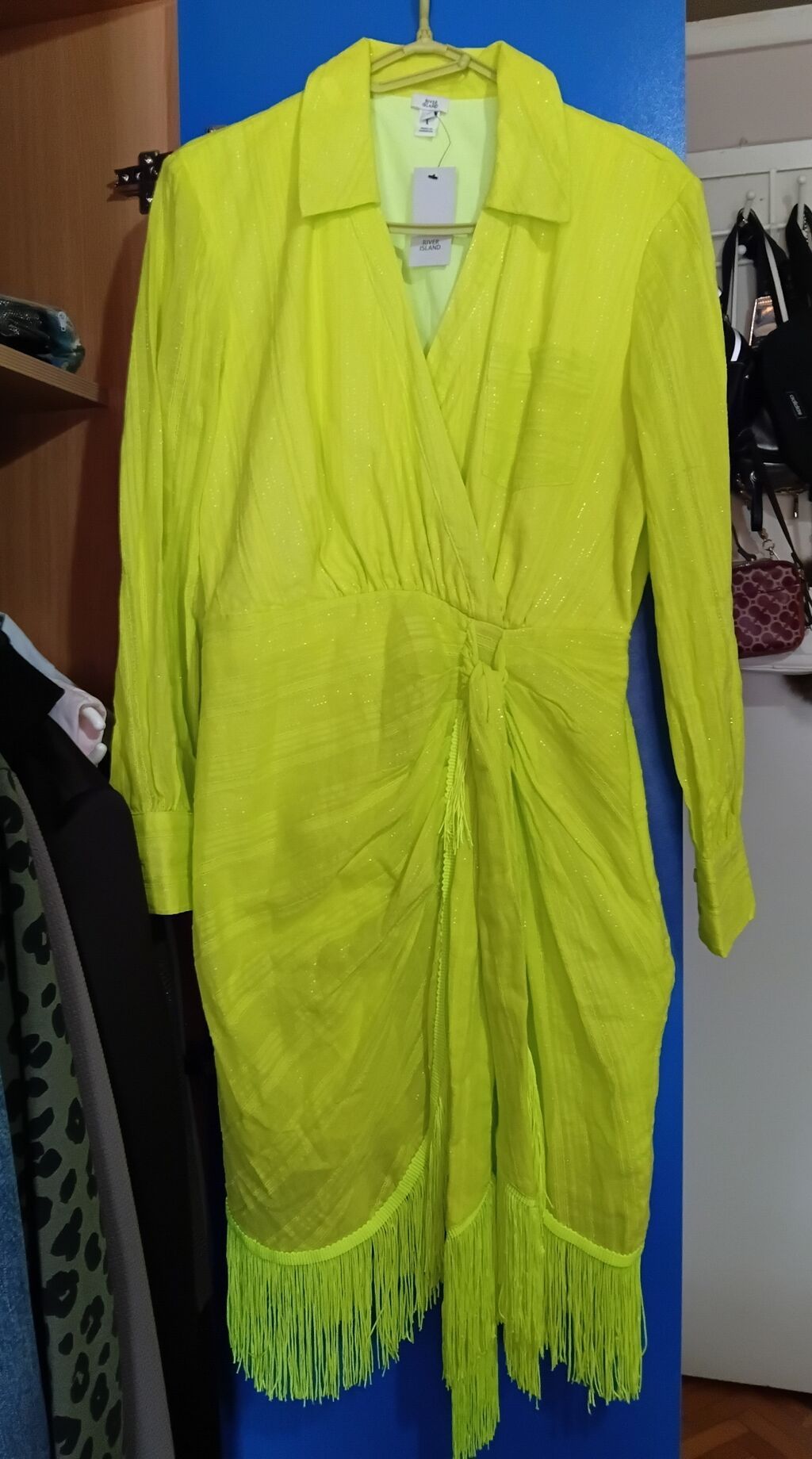 RIVER ISLAND žuta haljina “Yellow Bright Ethnographic” - Brend: River