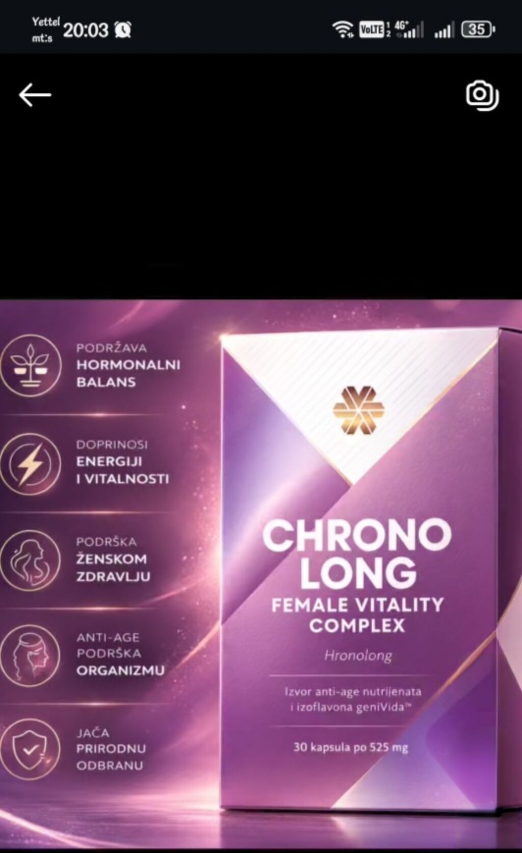CHRONO LONG – Female Vitality Complex (Hronolong)ko - Dodatak ishrani