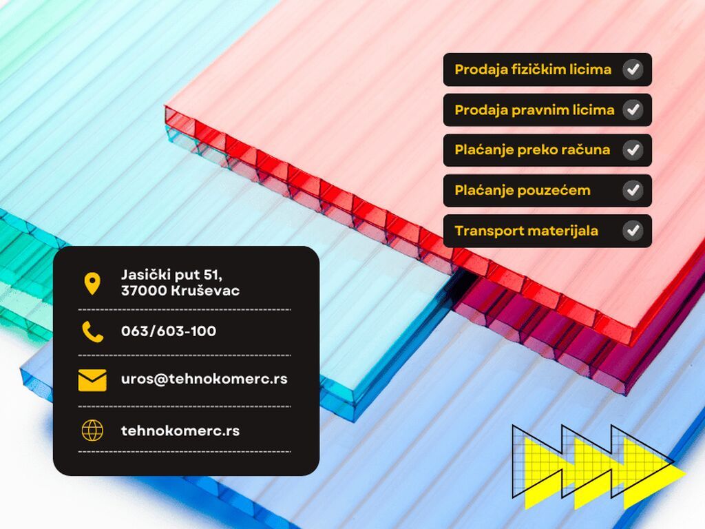 Leksan ploče sa UV zaštitom - jednokomorne i višekomorne Želite li