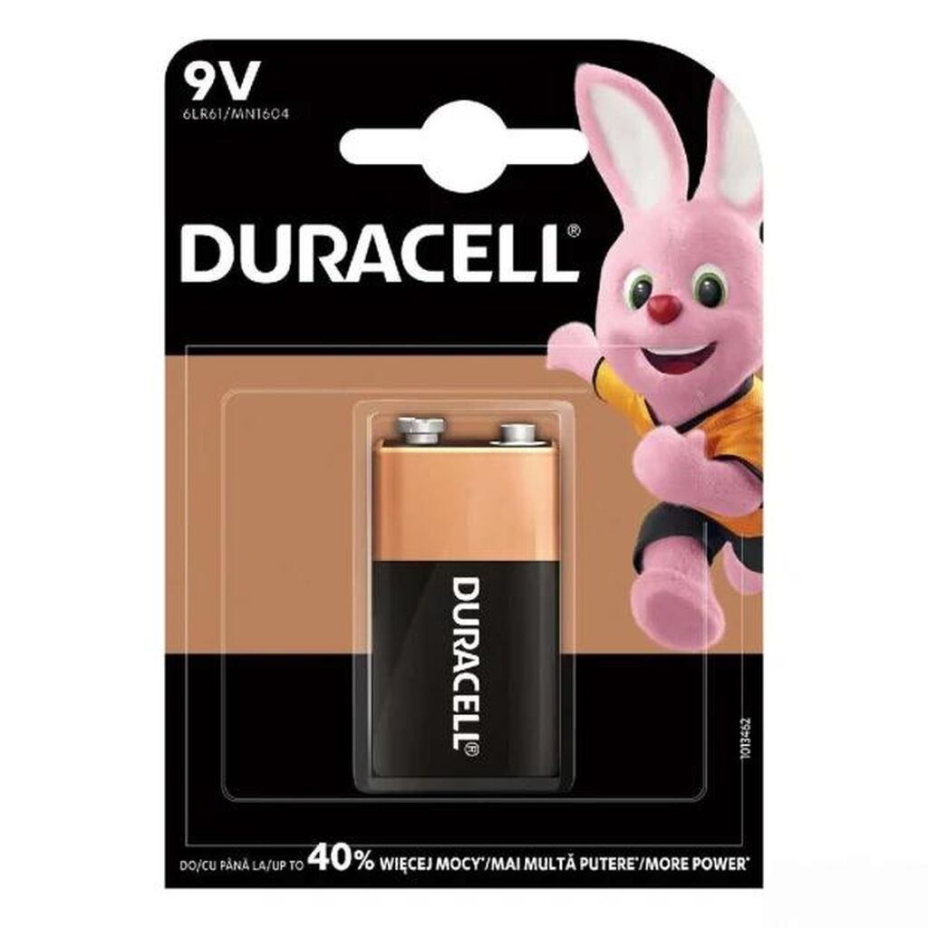 Duracell 9V alkalna baterija (6LR61/MN1604) - Tip: 9V blok baterija -