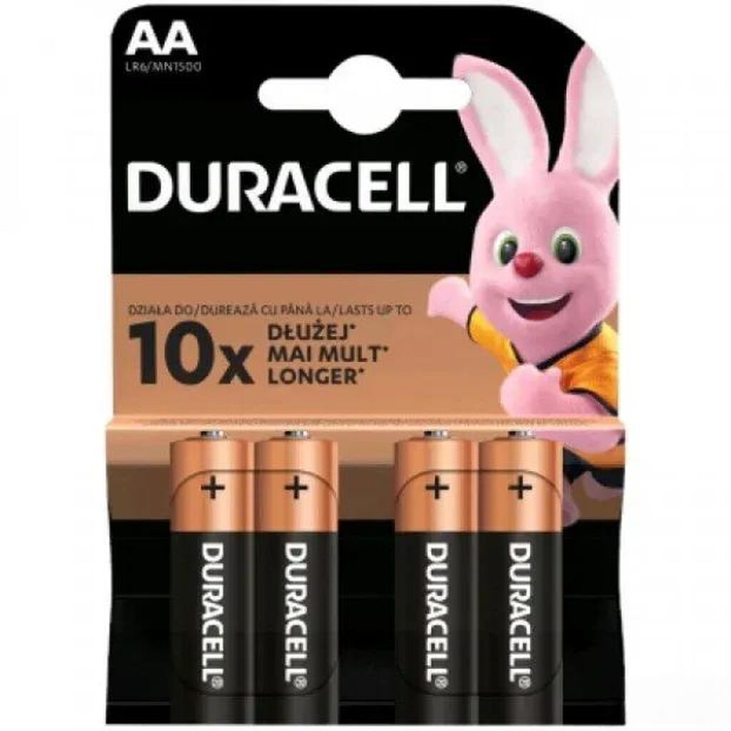 Duracell AA alkalne baterije – pakovanje 4 kom - Tip: AA