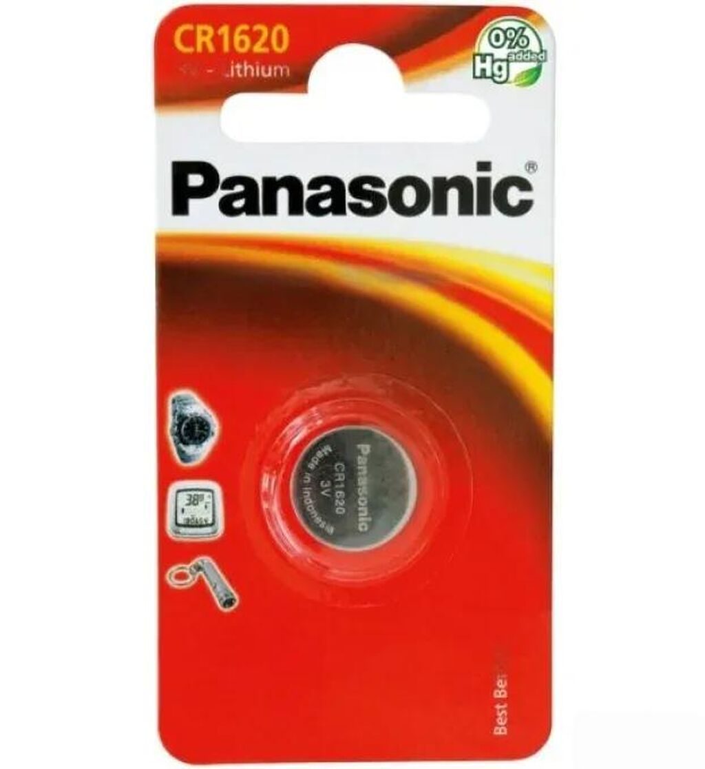 Panasonic CR1620 litijumska dugmasta baterija – 3V - Model: CR1620