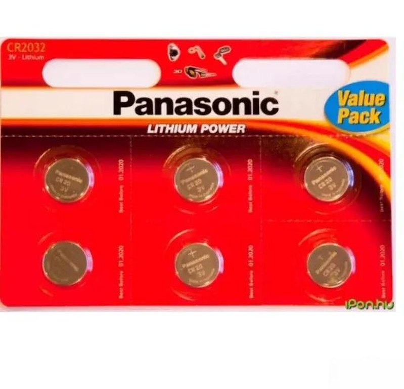 Panasonic CR2032 Lithium Power – paket od 6 komada - Tip baterije