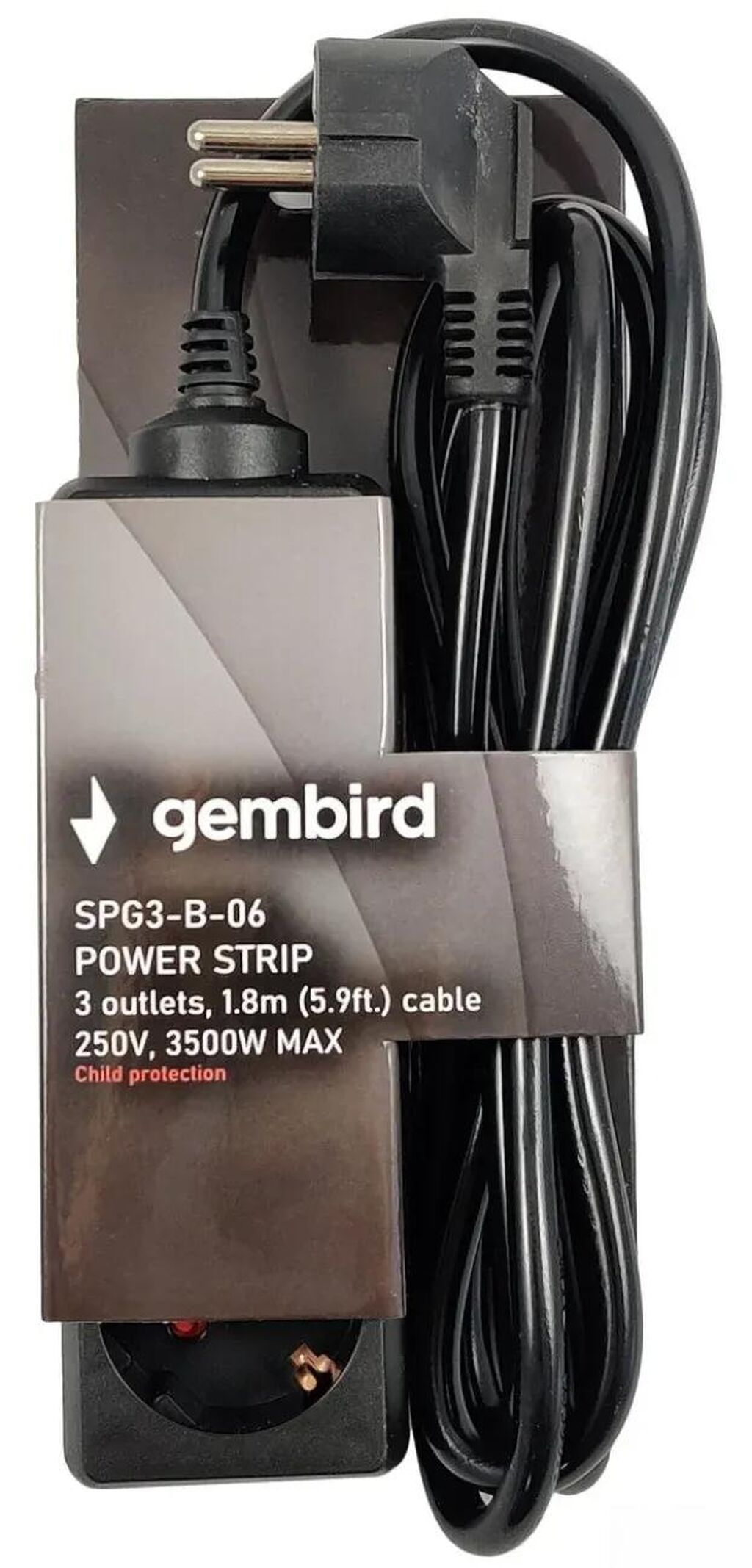 Gembird SPG3-B-06 produžni kabl sa 3 utičnice - Tip: produžni
