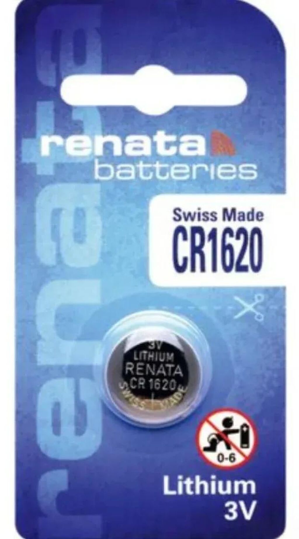Renata CR1620 litijumska dugmad-baterija, 3V – Swiss Made - Tip