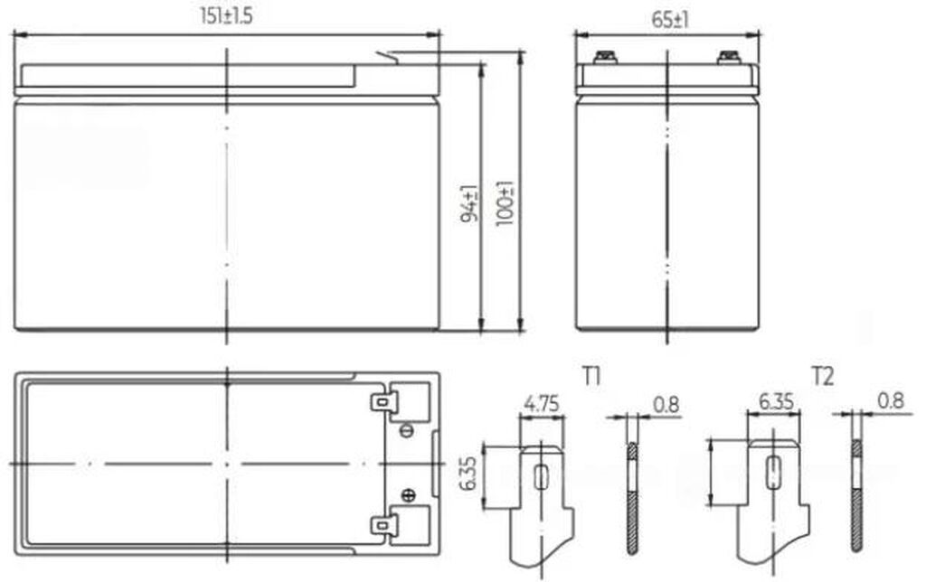 NPP NP12-7Ah – olovno-kiselinska VRLA (AGM) baterija 12V Ključne