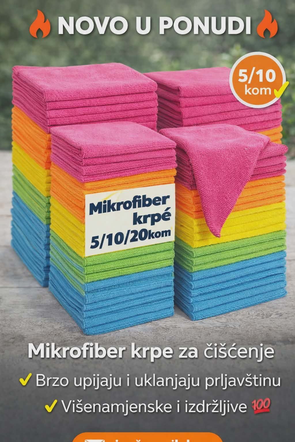    NOVO U PONUDI    Mikrofiber krpe za čišćenje ✔️ Brzo upijaju i