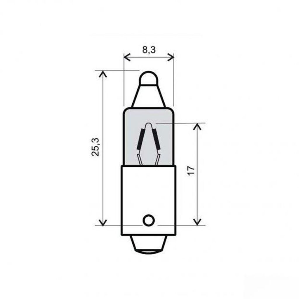 Auto sijalica BA9s T4W - Tip grla: BA9s (mini bajonet) - Snaga: 4 W