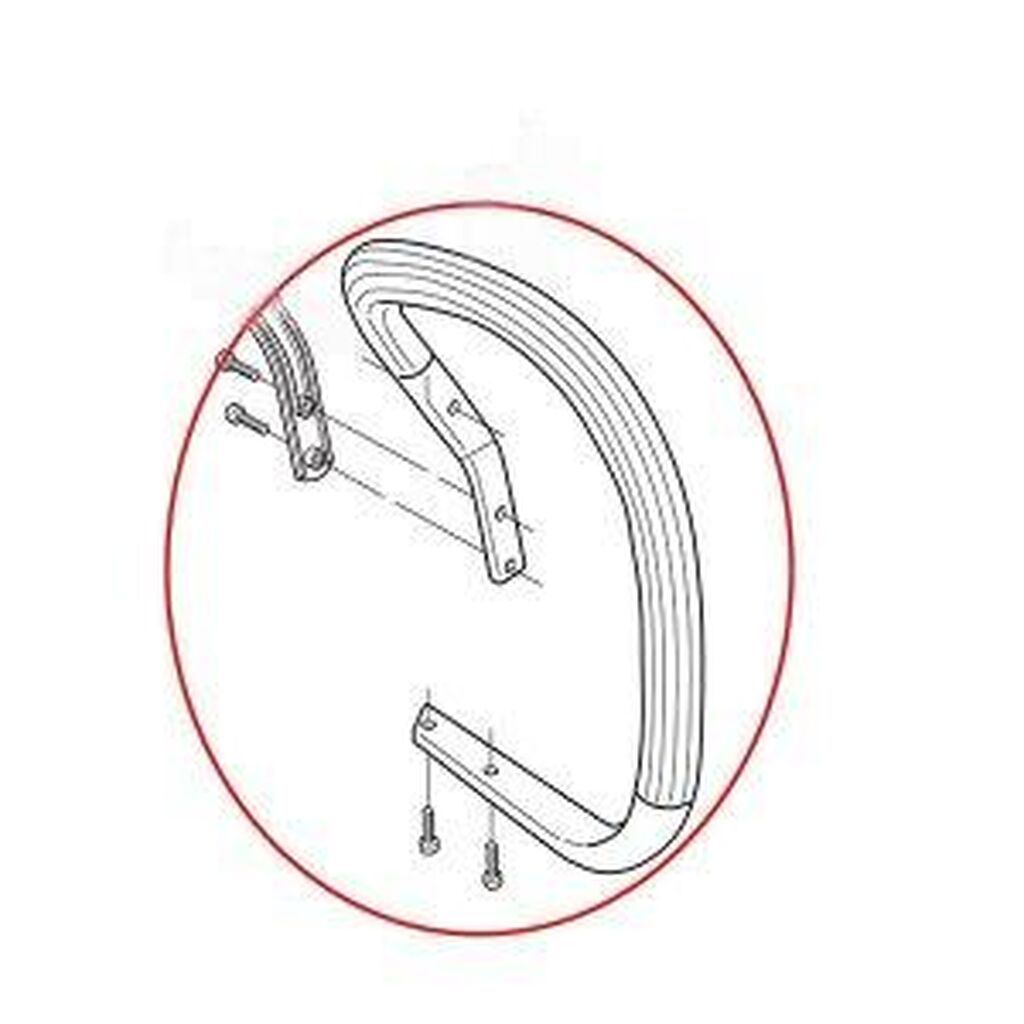 Originalna ručka za kantu/prenosivi kotlić – metalna sa gumiranom