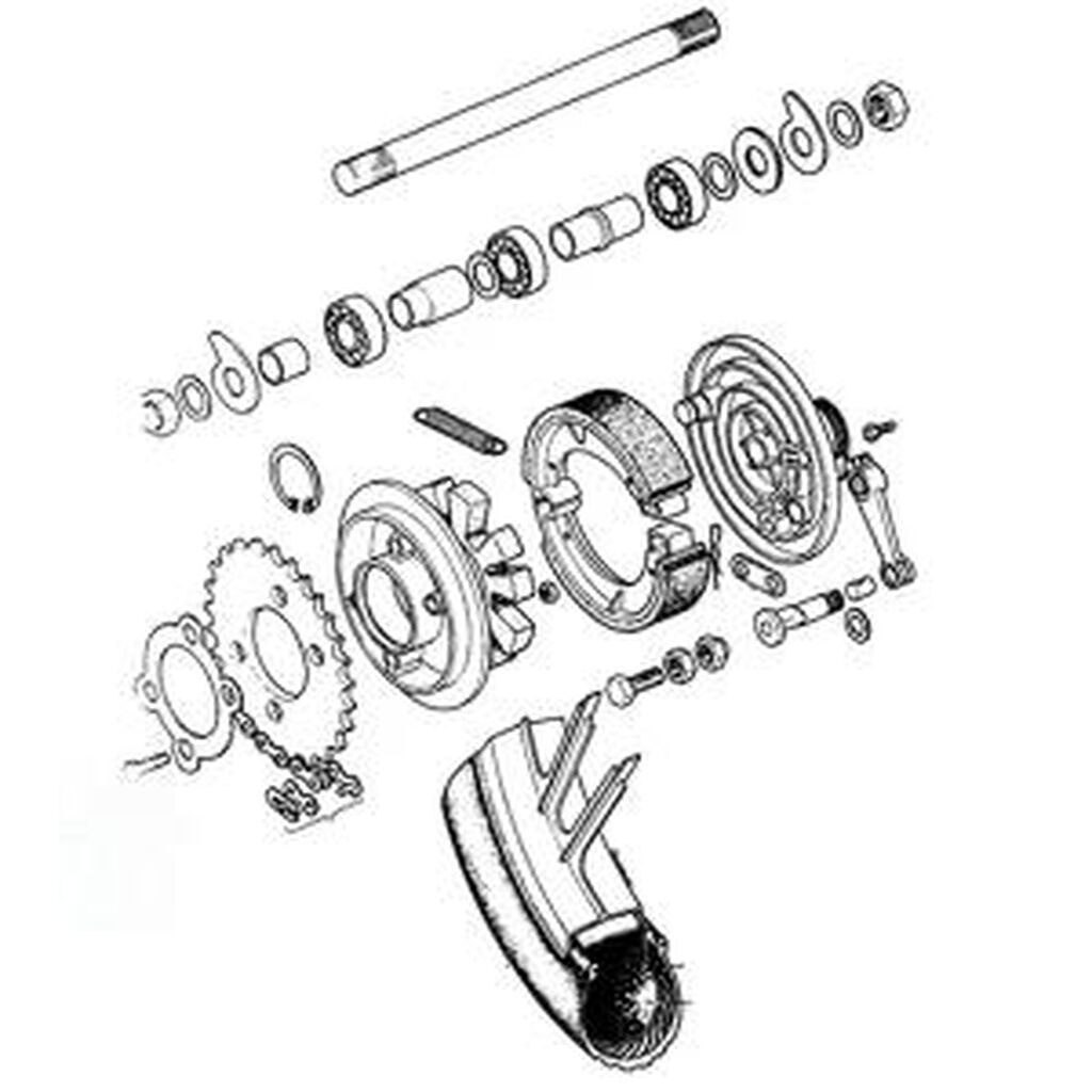 Šraf točka – heksagonalna glava, zavrtnjevi za zadnji točak/kočioni