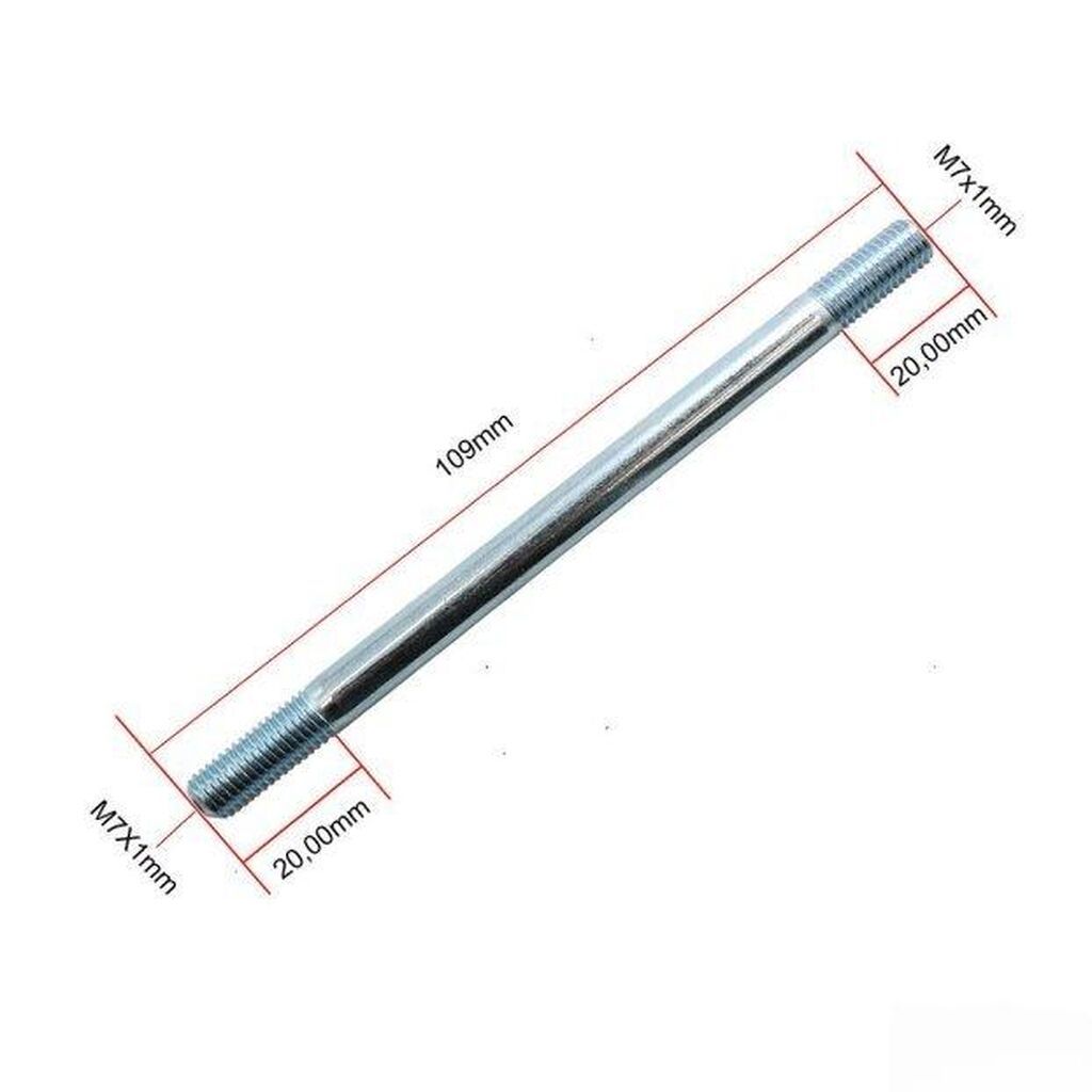 Navojna šipka – dvostrani navoj M7 x 1.0 - Tip: ravna šipka sa