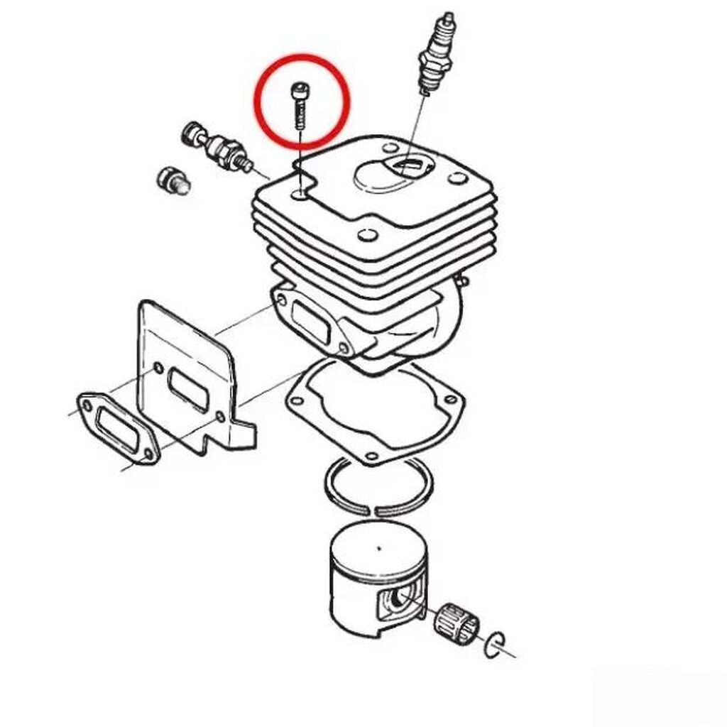 Vijak – Torx/imbus za cilindar motorne testere - Namenjen za