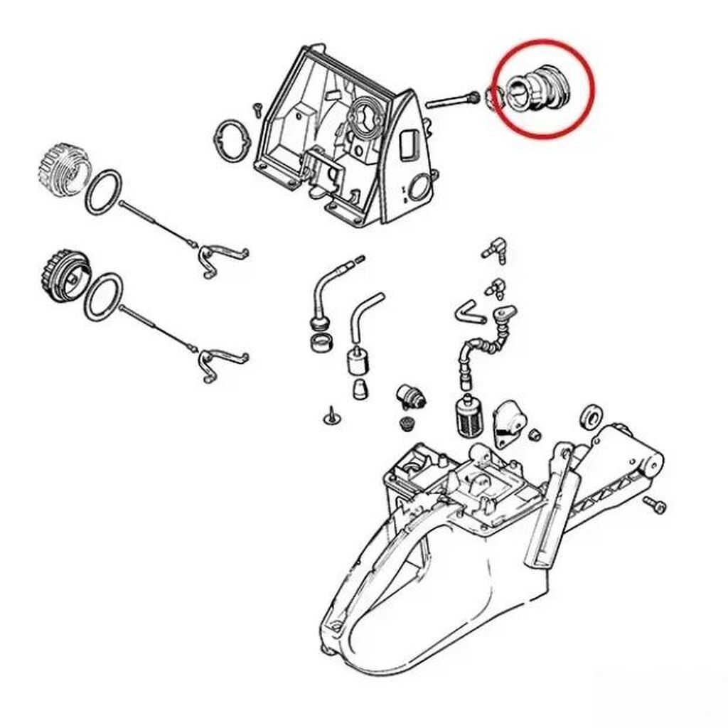 Gumeni usisni kanal/karburatorski manžetni nastavak za motorne testere