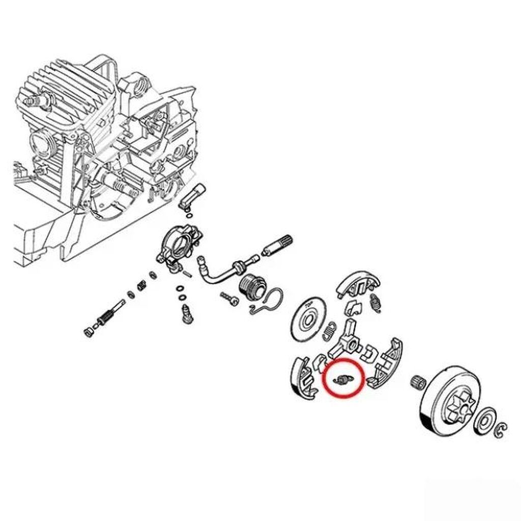 Čaura/opruga kvačila za motorne testere – zamenski deo - Tip dela