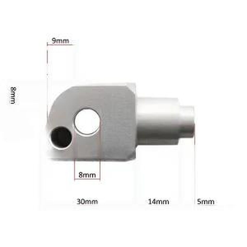 Aluminijumski graničnik/adapter sa vijkom – precizni CNC deo Opis: -