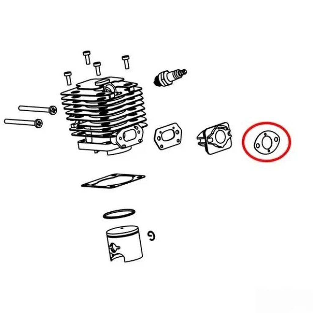 Zaptivka izduvnog priključka za motor testere – originalni rezervni