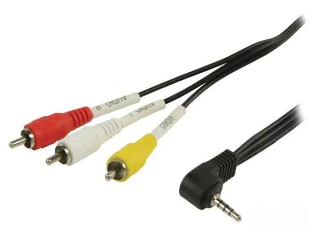 AV kabl 3.5 mm TRRS na 3x RCA (crveni/beli/žuti) - Konektori: 3.5 mm