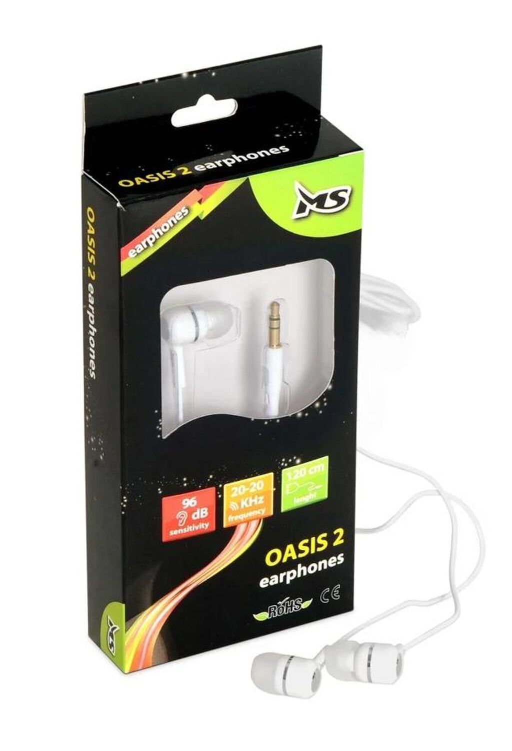 MS OASIS 2 žičane slušalice (in-ear) - Tip: slušalice sa gumiranim