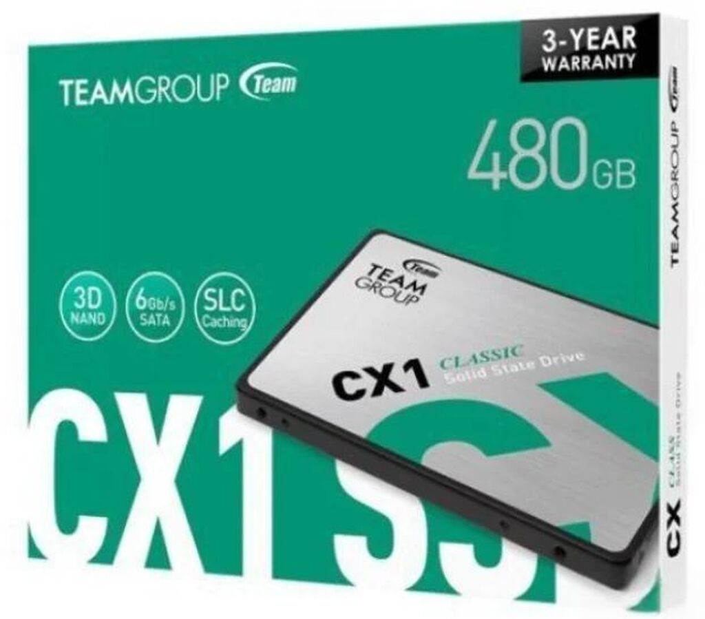 TEAMGROUP CX1 Classic SSD – 480 GB - Tip: 2.5" SATA III SSD (6 Gb/s)