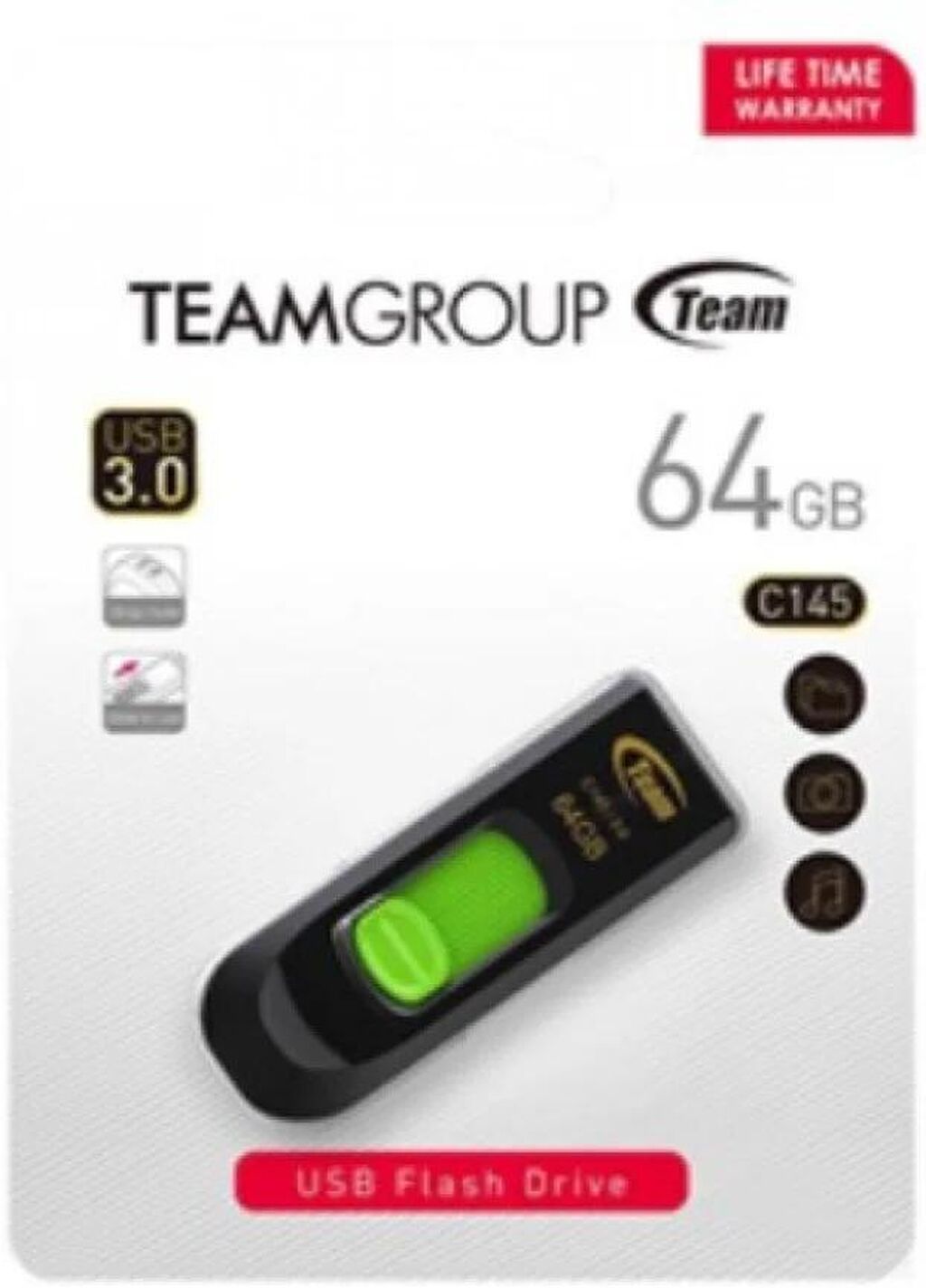 TEAMGROUP C145 USB Flash Drive 64GB - Kapacitet: 64 GB - Interfejs