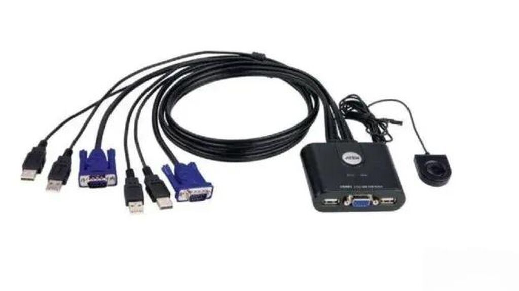 ATEN CS22U – 2-portni USB KVM preklopnik (sa integrisanim kablovima)