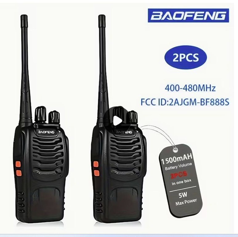 Baofeng BF-888S – set od 2 kom UHF radio-stanice Ključne