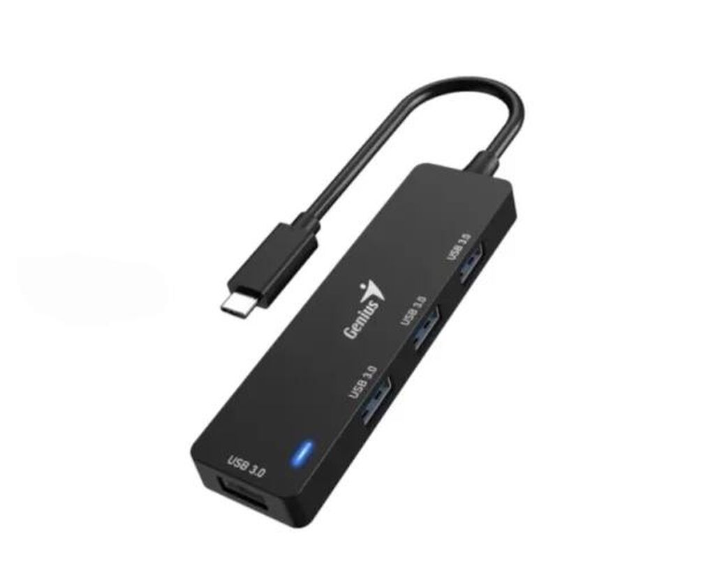 Genius USB-C na USB 3.0 hub – 4 porta - Priključak: USB Type-C (ulaz)