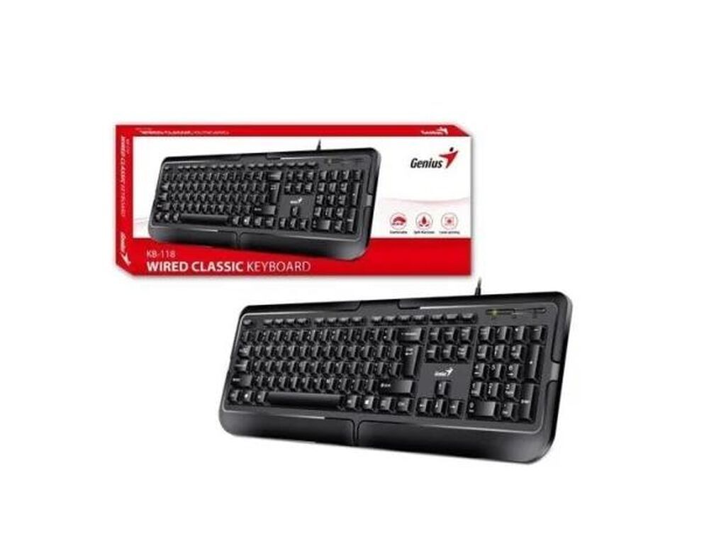 Genius KB-118 žičana klasična tastatura - Tip: žičana tastatura pune